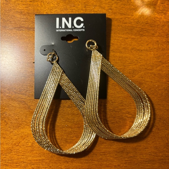 INC International Concepts | Jewelry | Nwt Metal Statement Earrings | Poshmark